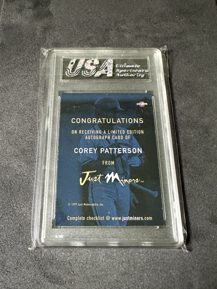 Corey Patterson 2000 Justifiable Auto Autograph USA 9 | eBay