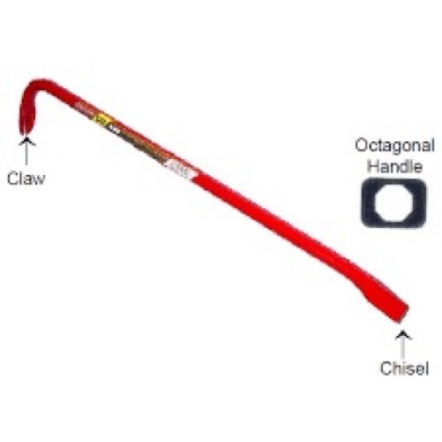 MOKUBA Octagonal Crowbar B-Type C-1-450 L=450mm Weight=800g Hard Use ...