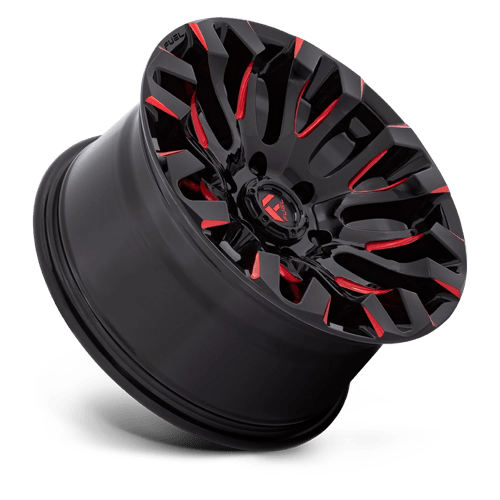 Fuel D829 Quake Gloss Black Milled Red Tint Rim: 18x9, 6x139.7/6x5.5 ...
