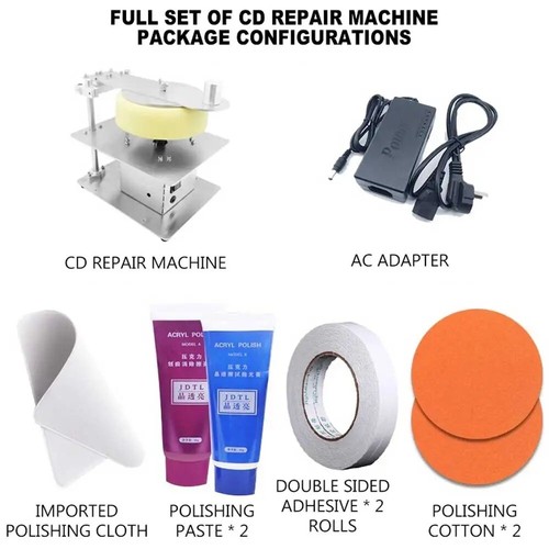 DVD/VCD Disc Polishing Machine Data Recovery Grinder USB Flash Drive CD ...