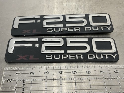 1 ONLY 99-04 FORD F-250 XL SUPER DUTY SIDE FENDER EMBLEMS LOGO BADGE ...