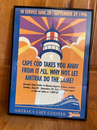 1996 AMTRAK Cape Codder Travel Poster 18x13 | eBay