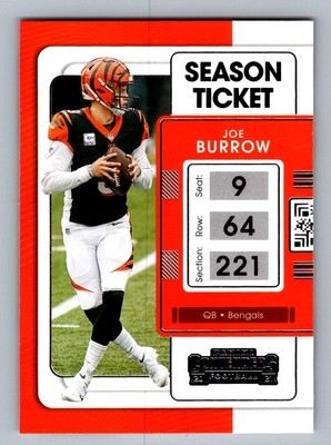 2021 Panini Contenders Red Zone Ticket Joe Burrow Cincinnati Bengals ...