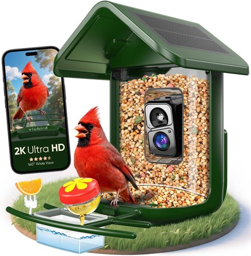 Feathersnap Smart Bird Feeder with AI Bird Identification & HD Camera ...