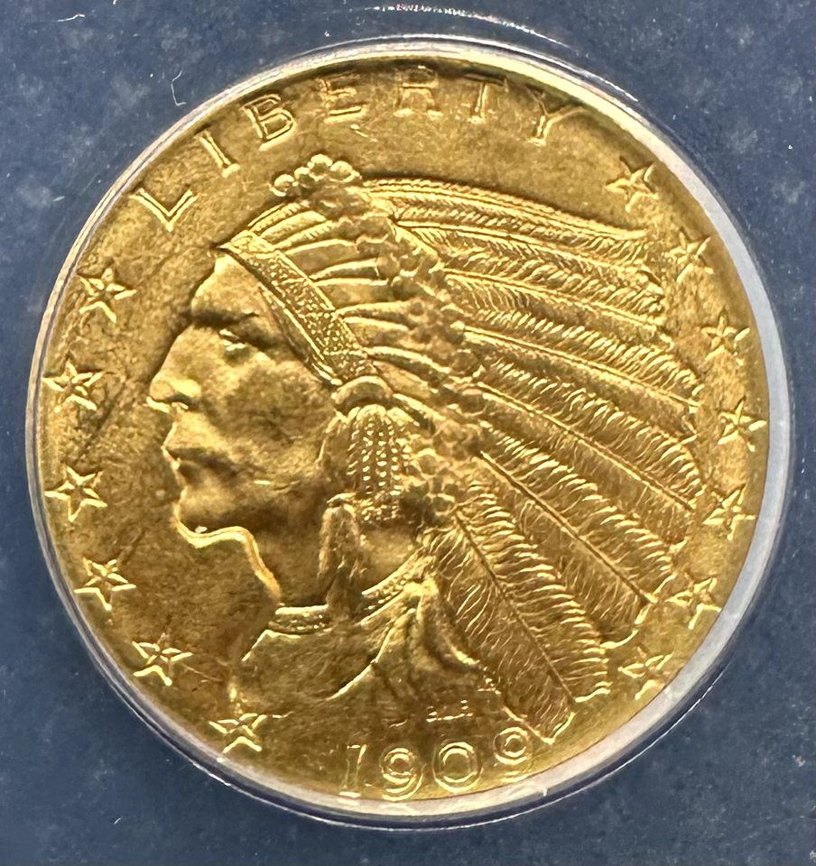 1909 Gold $2.50 Quarter Eagle Indian Head ANACS Authenticated & Graded ...