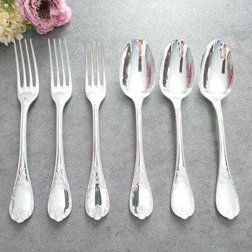 Christofle Marly Silverplate Flatware Standard Fork Spoon 6pcs ...