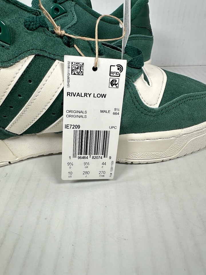 NEW Adidas Rivalry Low Suede Shoes Sneakers Size 10 Collegiate Green ...