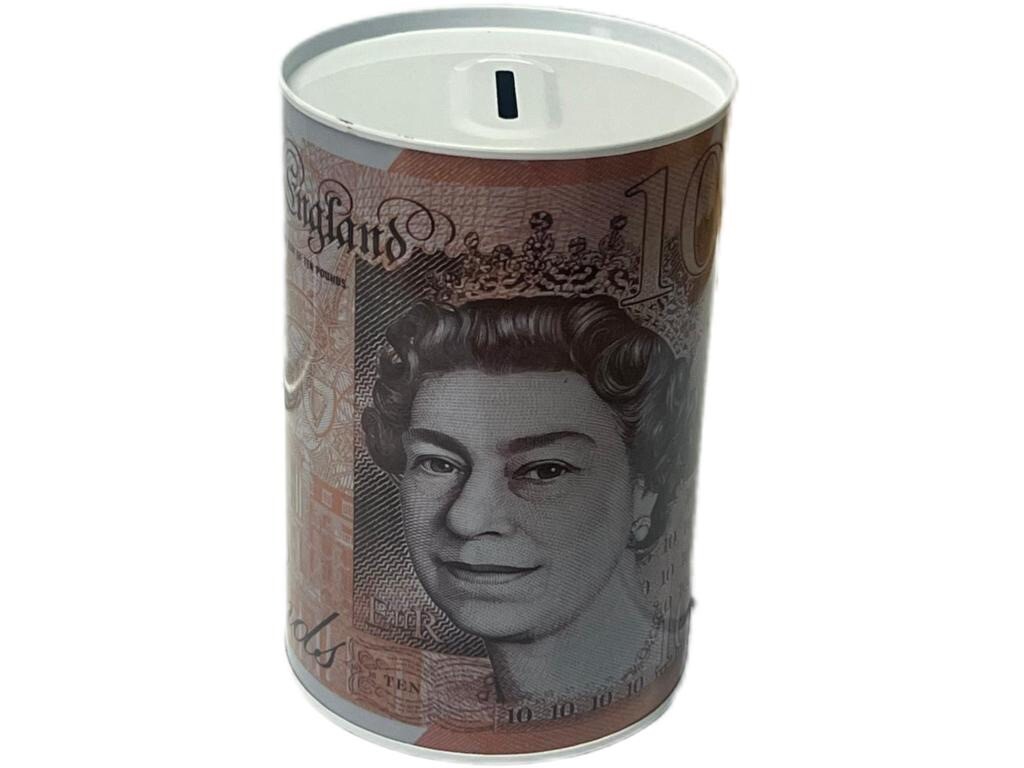 Money Tin Saving Box Piggy Bank Box £5 £10 Note Design | eBay UK
