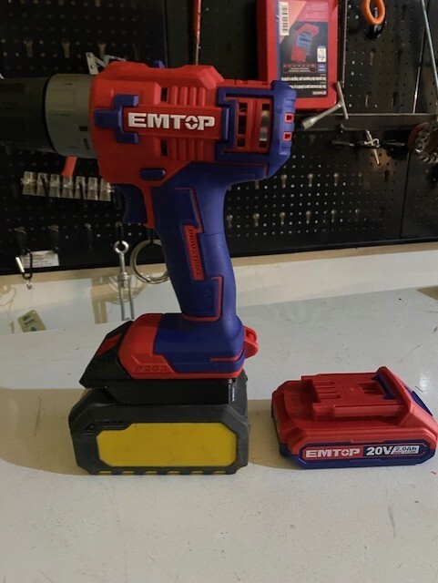 ADATTATORE BATTERIA ENKHO PROFESSIONAL GIALLA A UTENSILI EMTOP 20V | eBay