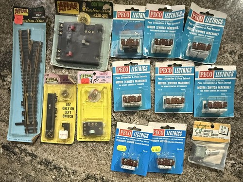 LOT of 8 HO/N Scale PECO LECTRICS PL-10 TURNOUT MOTOR-ATLAS CONTROLLER ...