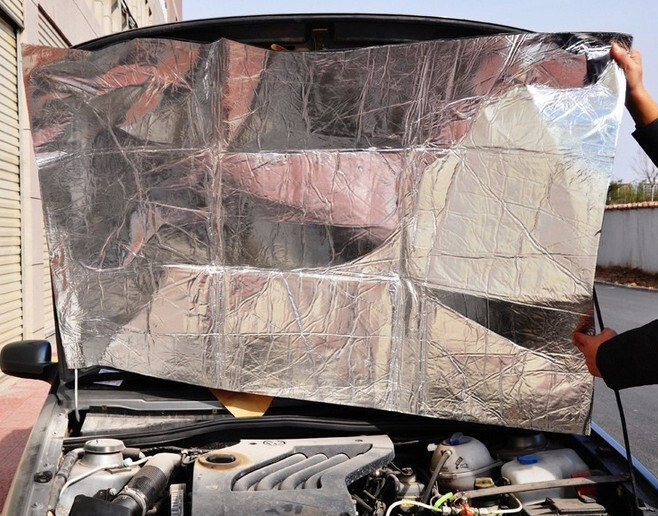 Heat Shield Mat Car Turbo Exhaust Muffler Insulation for hood ...