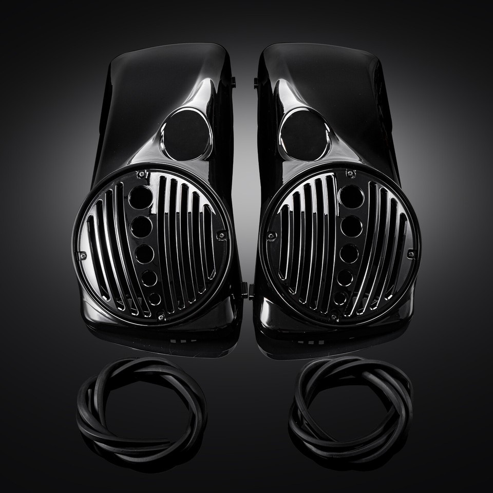 Vivid 8" Speaker Lids w/ Tweeter port ABS For Harley Touring Classic ...
