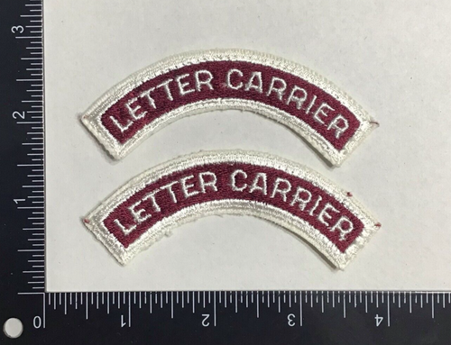 Vintage Lot of 2 Post Office Department LETTER CARRIER Sew-On Tab ...