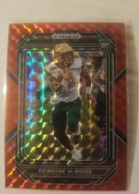 2023 Panini Prizm Draft Picks Red Finite Card -#131 Dewayne McBride (RC ...