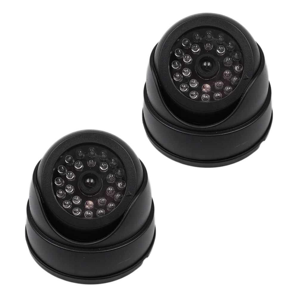 1/2 x DUMMY DOME CCTV SECURITY CAMERA FLASHING LED INDOOR OUTDOOR FAKE ...