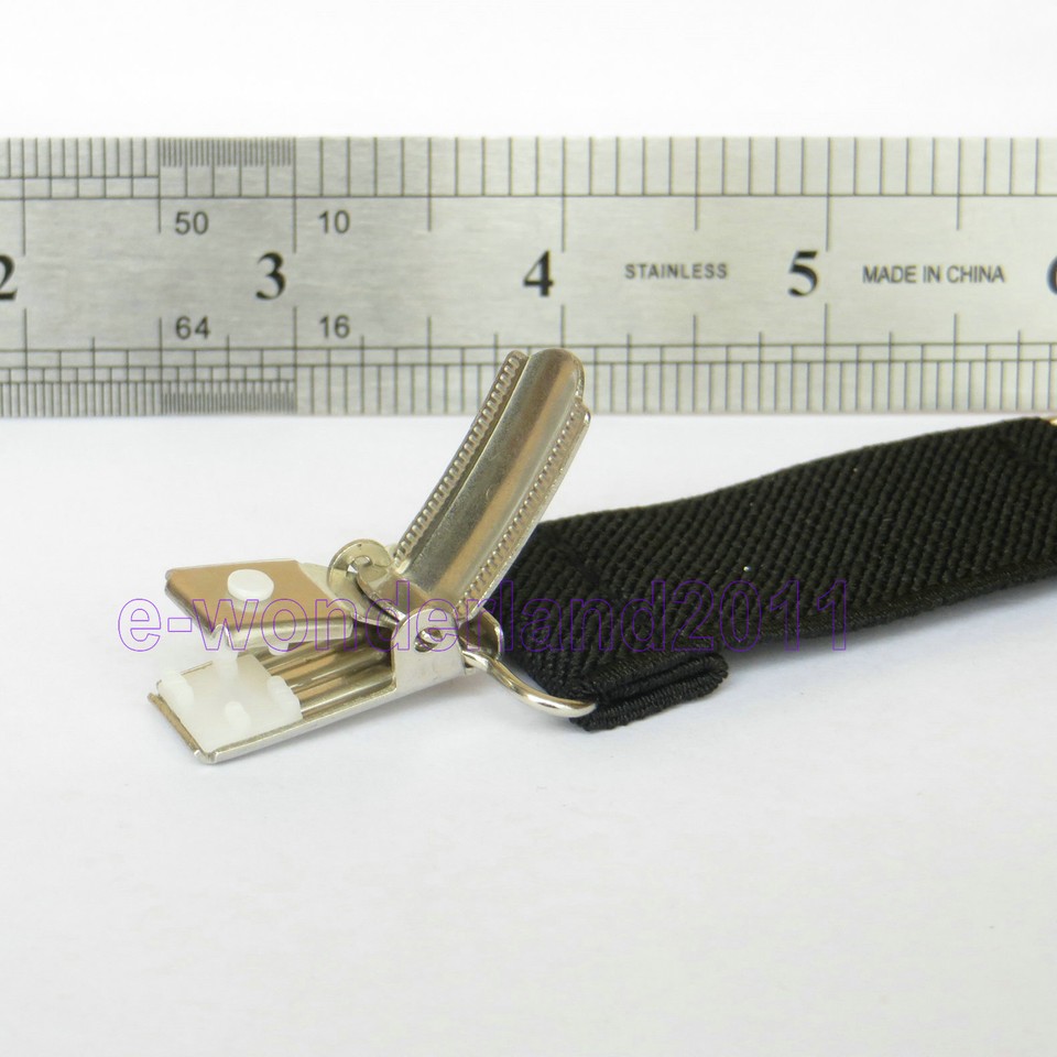 DRESS CINCH CLIPS STRETCH - SET OF 2 OR 4 - BLACK -PINK / SILVER CLIPS ...