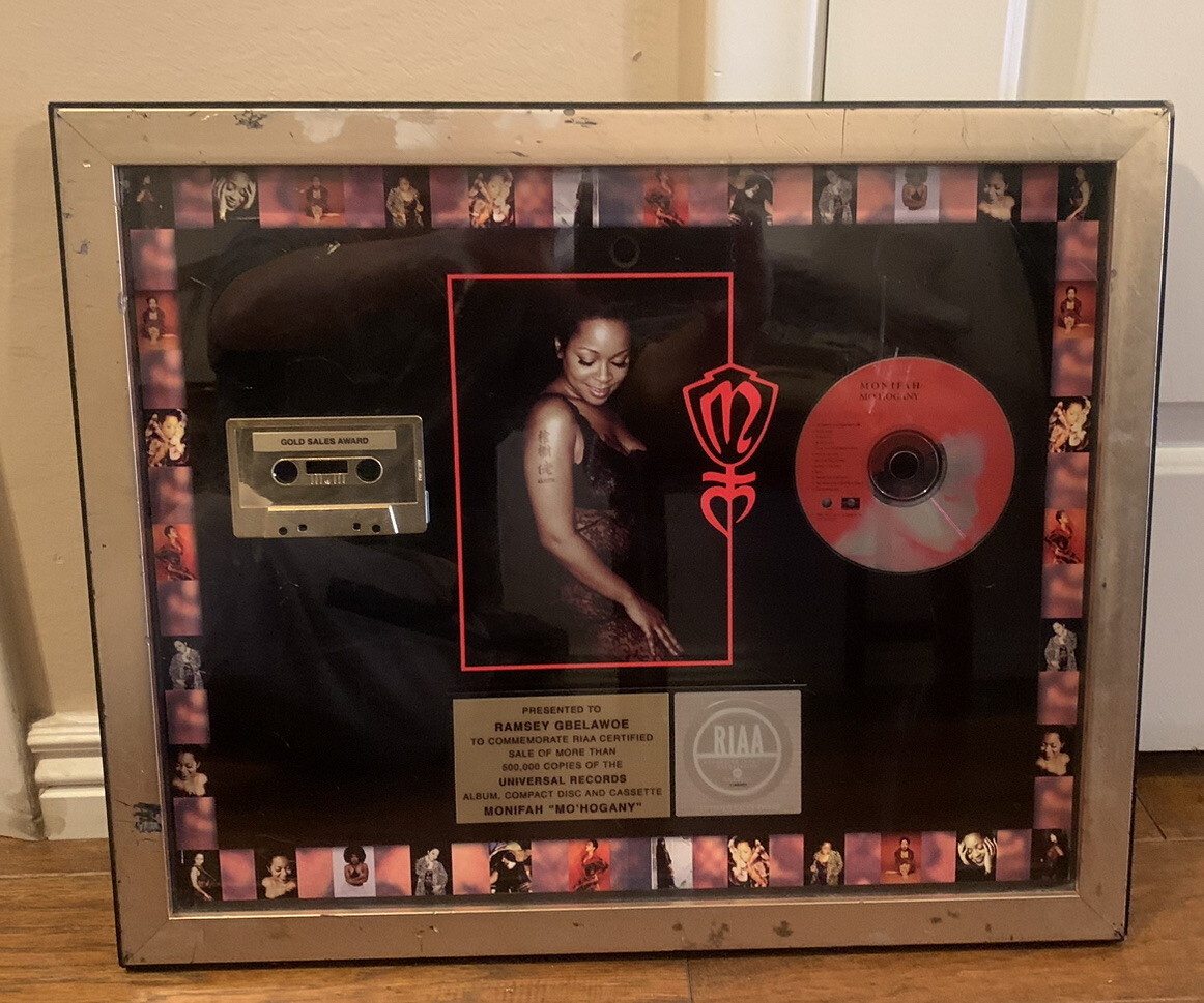 Monifah Mo'Hogany RIAA Gold CD and Cassette Hologram Award READ | eBay