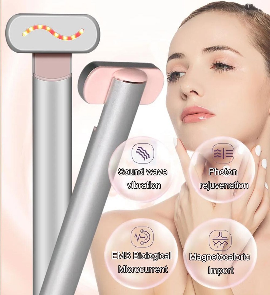 4-in-1 Facial Skin Care Wand Red Light Therapy for Wrinkles, Anti Aging ...