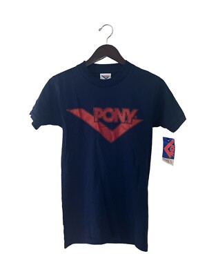 vintage PONY chevron t-shirt mens size small deadstock NWT 90s made in ...