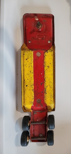 RARE Vintage Mini Tonka Red & Yellow Lowboy Trailer Metal And Plastic ...