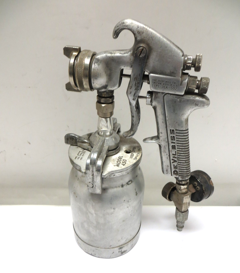 Vintage DeVilbiss JGA-502 Metal Air Spray Paint Gun w/Canister for ...