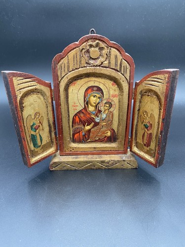 Triptych Greek Christian Orthodox Byzantine Art Foldable Greece Icon ...