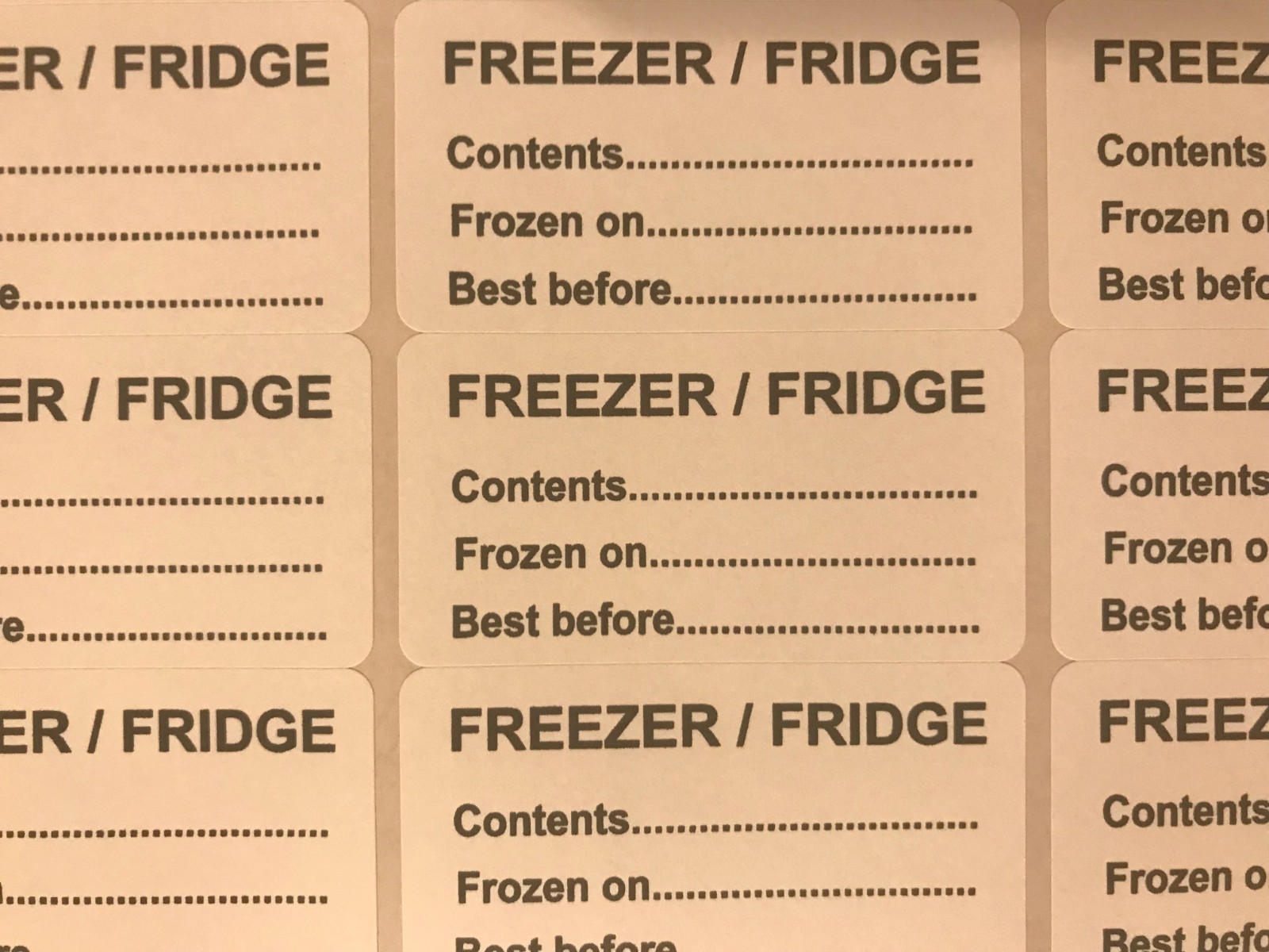 Food Freezer Labels stickers for meat, fish, fruit & Veg | eBay