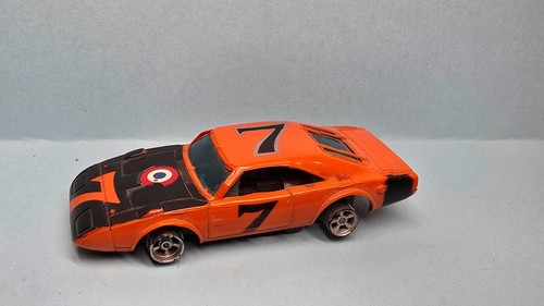 Vintage Aurora AFX Daytona Dodge Charger Orange #7 HO Slot Car 1753-001 ...