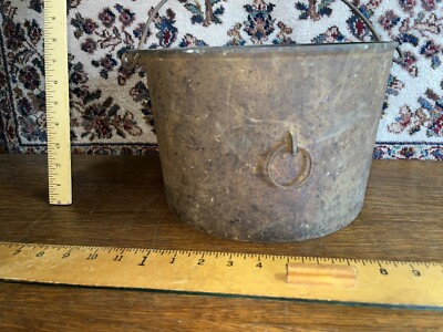 Antique Heavy Iron Cauldron Bucket | eBay
