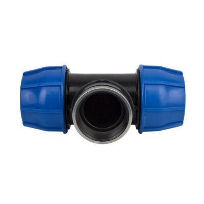 40mm PE x 1" BSP FEMALE METRIC TEE BLUE LINE POLY PIPE NORMA ...