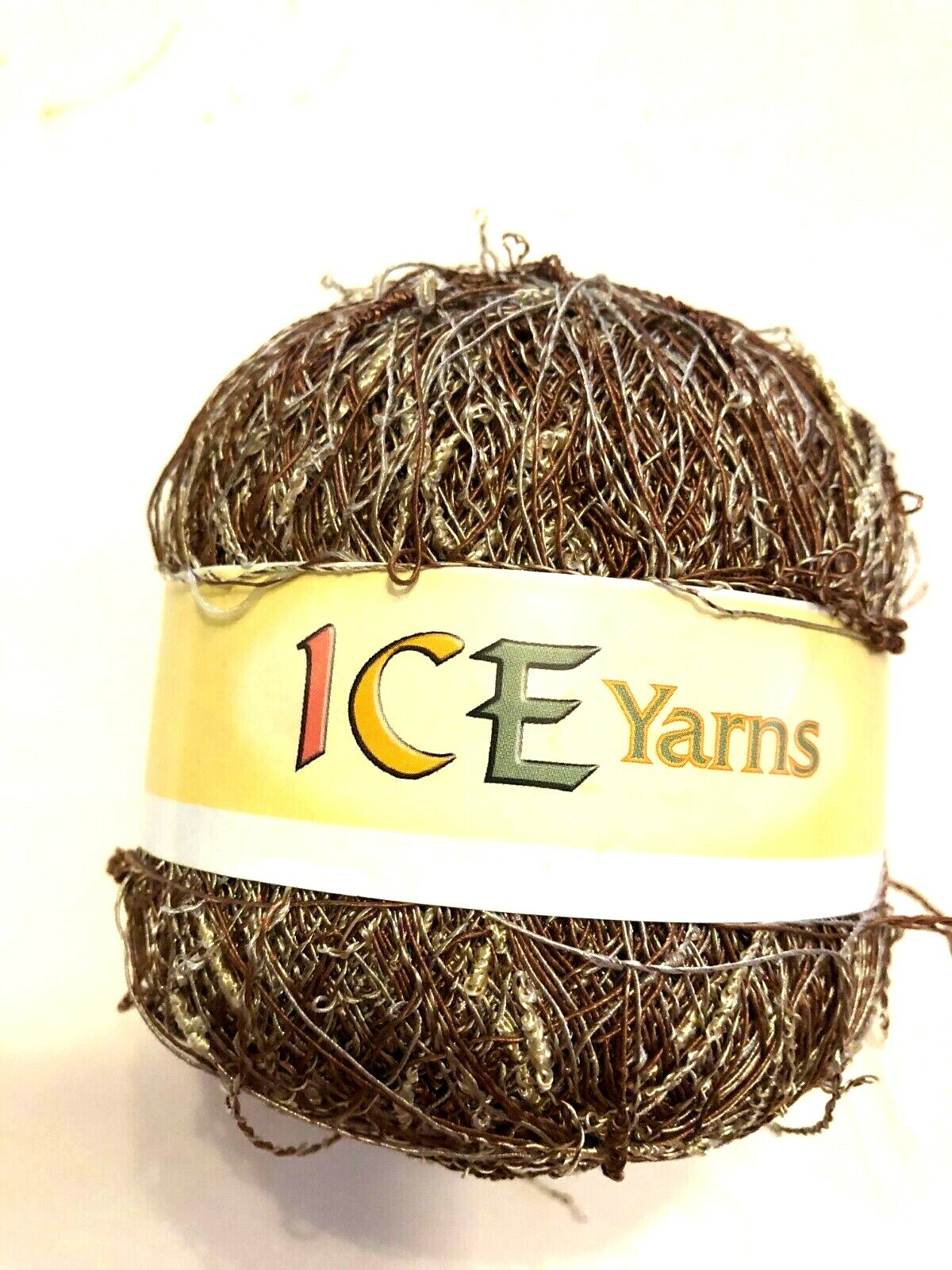 ONE BALL OF ICE YARNS - TAN AND BROWN | eBay