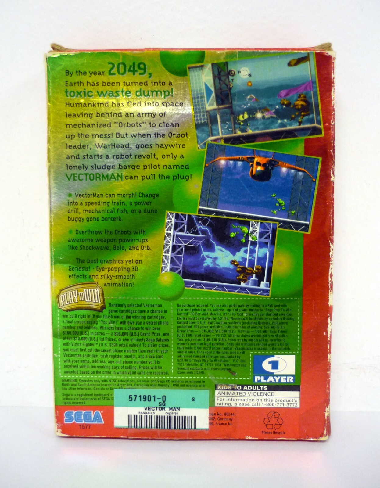 Vectorman Authentic Sega Genesis Game + Box 1995 10086015775| eBay