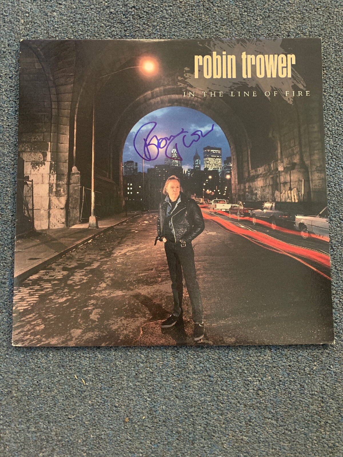 Robin Trower Autographed Vinyl Cover Album In The Line Of Fire Rare ...