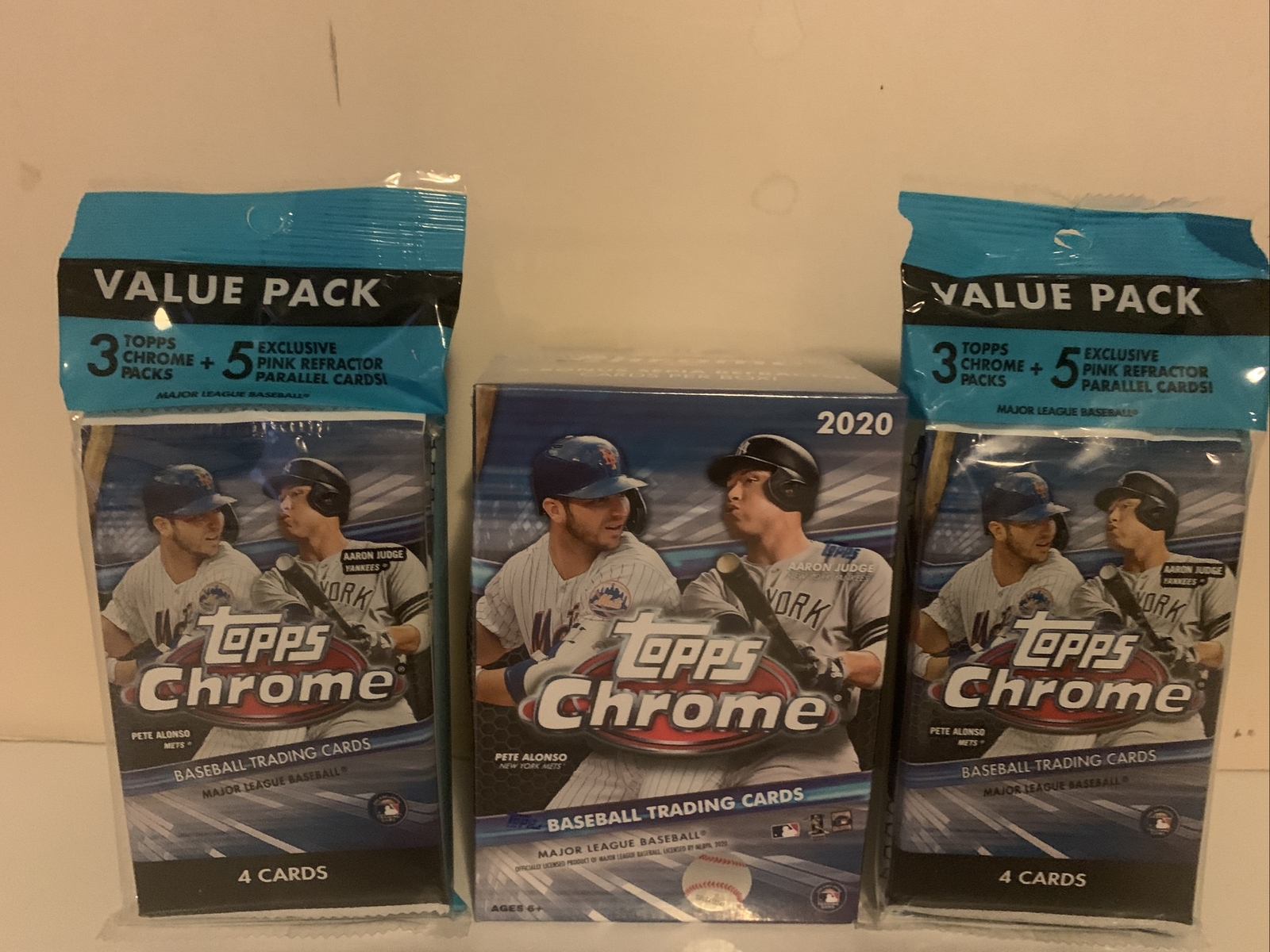 2020 MLB Topps CHROME Blaster Box & -2- Cello FAT Packs | eBay