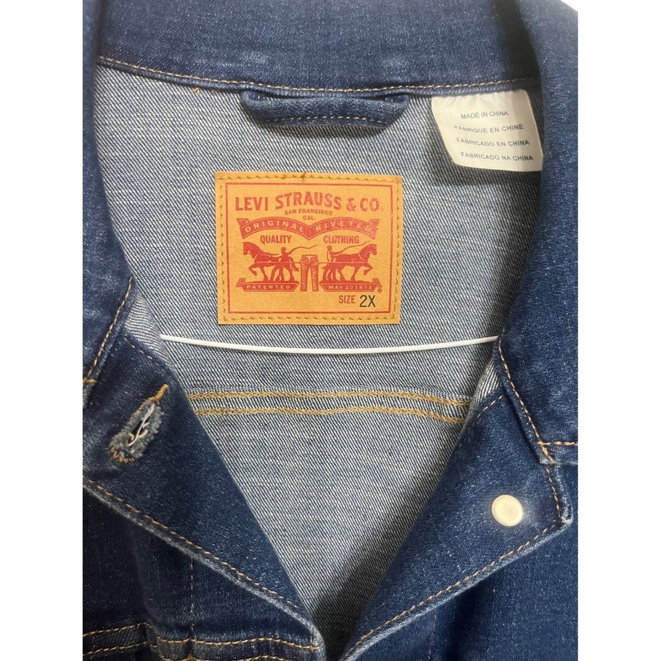 Levi Strauss & Co Mens Trucker Denim Jacket Blue Classic Fit Size 2X | eBay