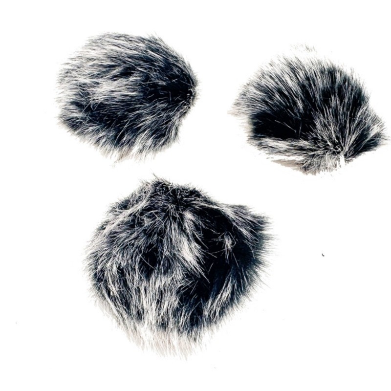 ZJ002MR Furry Mic Cover Lapel Microphone Windscreen Protects Against ...