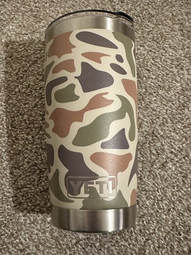 YETI Rambler 20 oz Tumbler Tan Duck Camo Insulated GS9501-1 RARE Coffee ...