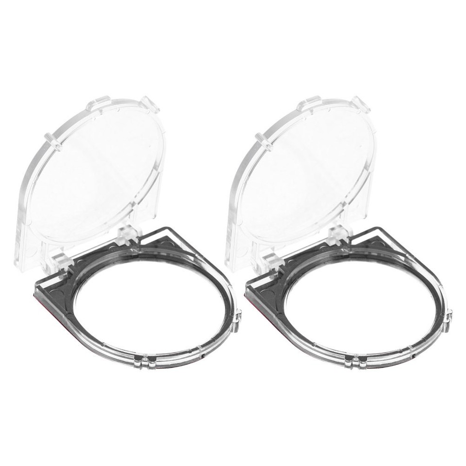 2 Pcs Power Button Protective Cover Elevator Small Electronic Plastic ...