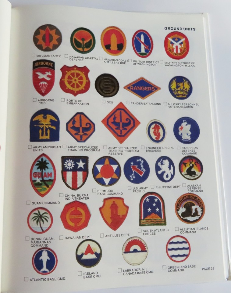 Original WWII US Army Unit Shoulder Patches Set of 6 | eBay