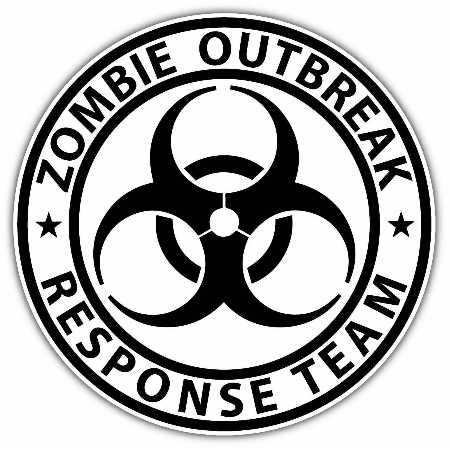 Zombie Outbreak Response Team Biohazard Car Bumper Window Sticker Decal ...