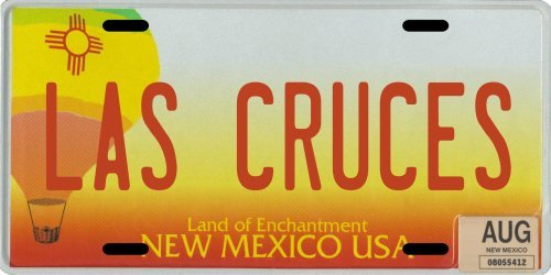 Las Cruces New Mexico Land of Enchantment Hot Air Balloon License plate ...