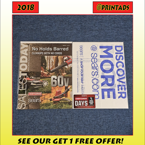 2018 Sears Craftsman 32 Page Home Improvement Book + $0 Value Gift Card ...