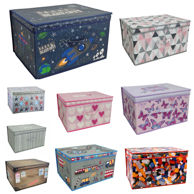 Large Collapsible Storage Box Folding Jumbo Storage Chest Kids Room Toy ...