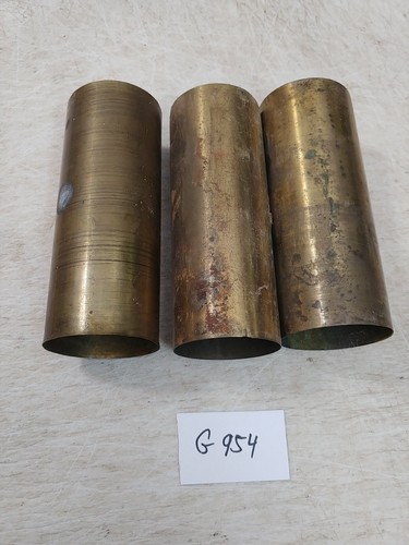 3 BRASS GRANDFATHER / WALL CLOCK EMPTY WEIGHT SHELLS NO ENDS | eBay