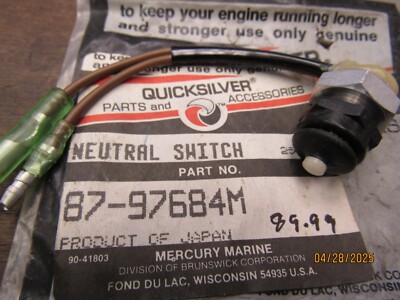 New OEM Mercury Quicksilver Neutral Saftey Switch 87-97684M | eBay