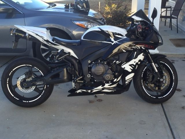 White Reflective Motorcycle Rim Stripes Wheel Decals Tape Stickers Car ...