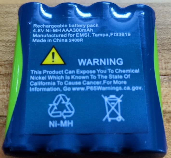 EMSI AAA Rechargeable Batteries For EMSI Flex-it 4.8V Ni-MH 700mAh ...