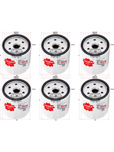 6 x Sakura Spin-On Oil Filter C-8016 fits KOHLER CH740 27HP | eBay