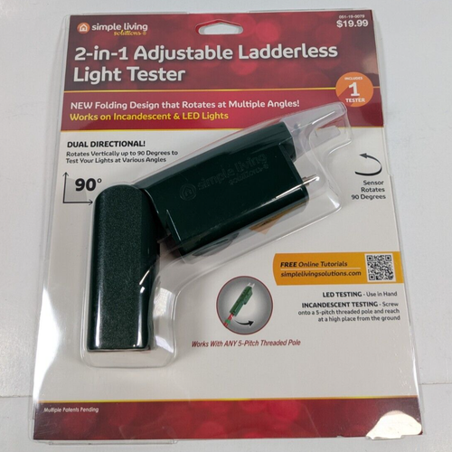 Living Solutions 2-In-1 Adjustable Ladderless String Light Tester ...