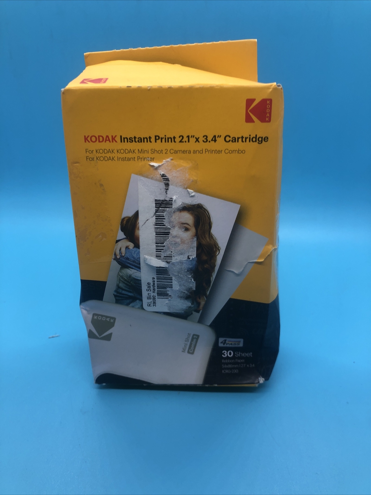 Kodak Instant Print 2.1X 3.4Cartridge 30 Sheet Ink Ribbon ICRG-230 Box ...